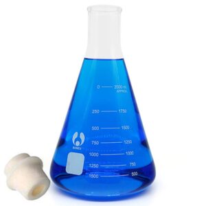 glass flask erlenmeyer flask set narrow mouth 2000ml graduated flasks