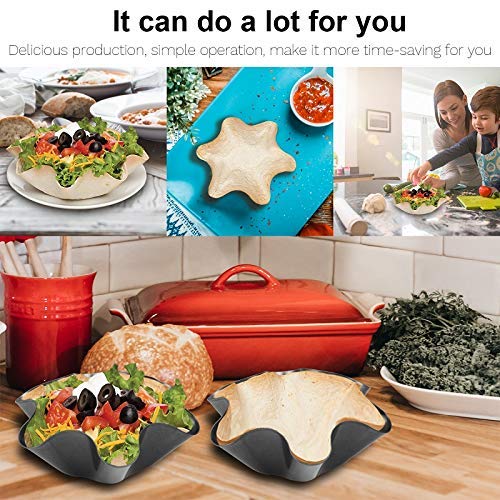 RUVINCE Tortilla Bowl Maker Nonstick Taco Shell Maker Salad Bowl Set of 8 Pack Perfect Tortilla Pan