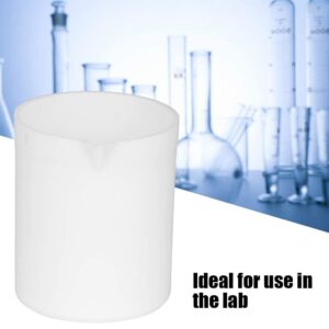 Beaker, PTFE Teflon Beaker and Alkali Resistant PTFE Beakers High Lubrication White Measuring Cup for Lab(250ml)