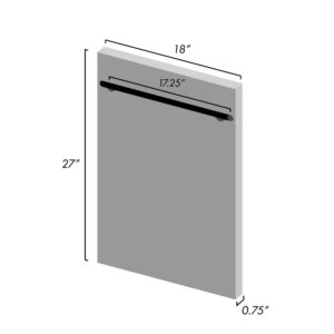 ZLINE 18 in. Top Control Dishwasher in Stainless Steel with Stainless Steel Tub and Traditional Style Handle