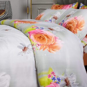 Dolce Mela DM721Q Queen Size Duvet Cover Set, Multi-Color