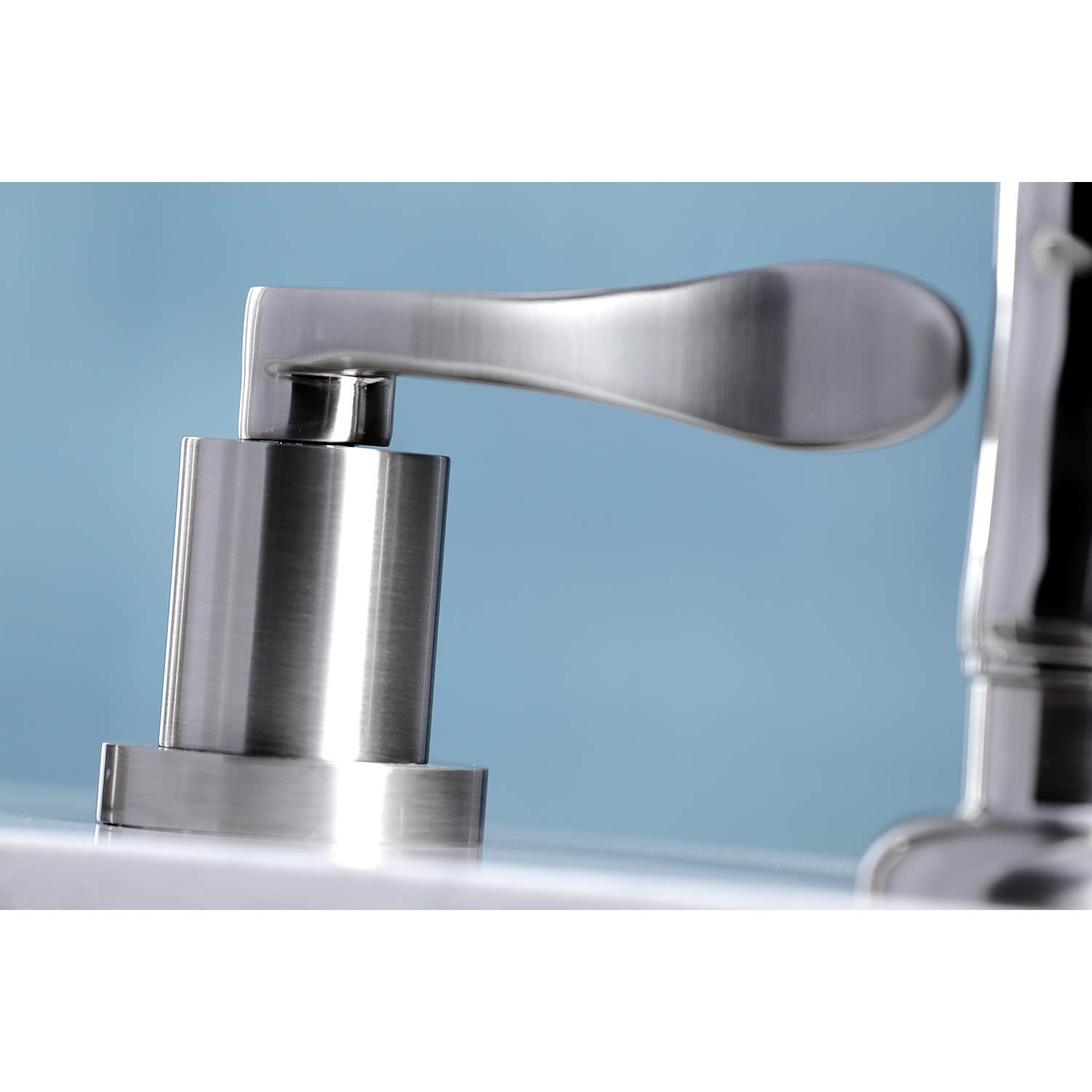 Kingston Brass KS8728DFL Widespread Kitchen Faucet, Brushed Nickel