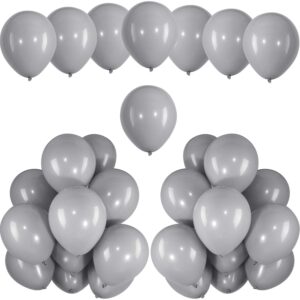 gray balloons 100 pack 12 inch party balloons gray latex balloons for weddings, birthday party, bridal shower, party decoration (gray, 12 inch)