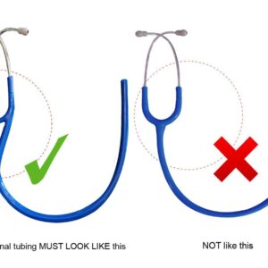 (Stethoscope Binaural) Replacement Tube by Reliance Medical fits Littmann® Cardiology III Tubing - (BLUE TUBING)