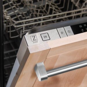 ZLINE 18 in. Top Control Dishwasher in Stainless Steel with Stainless Steel Tub and Traditional Style Handle