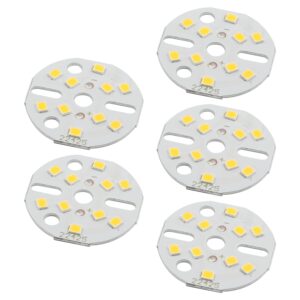 Othmro 5Pcs 1.22in Dia LED Chip Bulb Super Bright High Power 15-17V 3000K 2835 Aluminum LED Bulb Surface Mounted Device Light Beads Floodlight for Camper Light Bulb Home Reading Light Marine Lamps