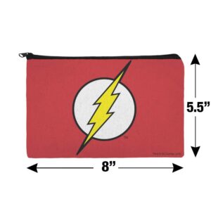 The Flash Lightning Bolt Logo Pencil Pen Organizer Zipper Pouch Case