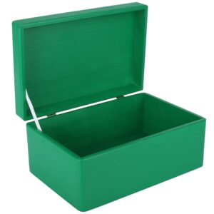 creative deco large green wooden box storage with hinged lid | 11.8 x 7.87 x 5.51 inches (+-0.5) | gift box storage | product not intended for 15 years or below