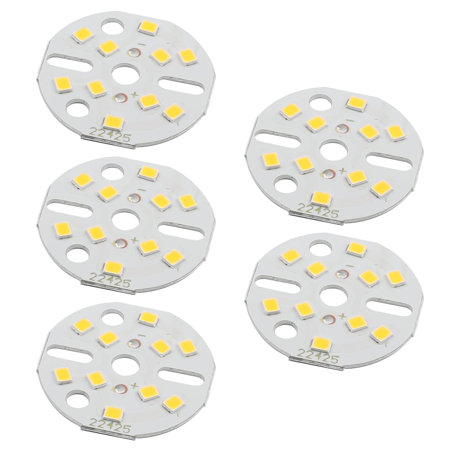 Othmro 5Pcs 1.22in Dia LED Chip Bulb Super Bright High Power 15-17V 3000K 2835 Aluminum LED Bulb Surface Mounted Device Light Beads Floodlight for Camper Light Bulb Home Reading Light Marine Lamps