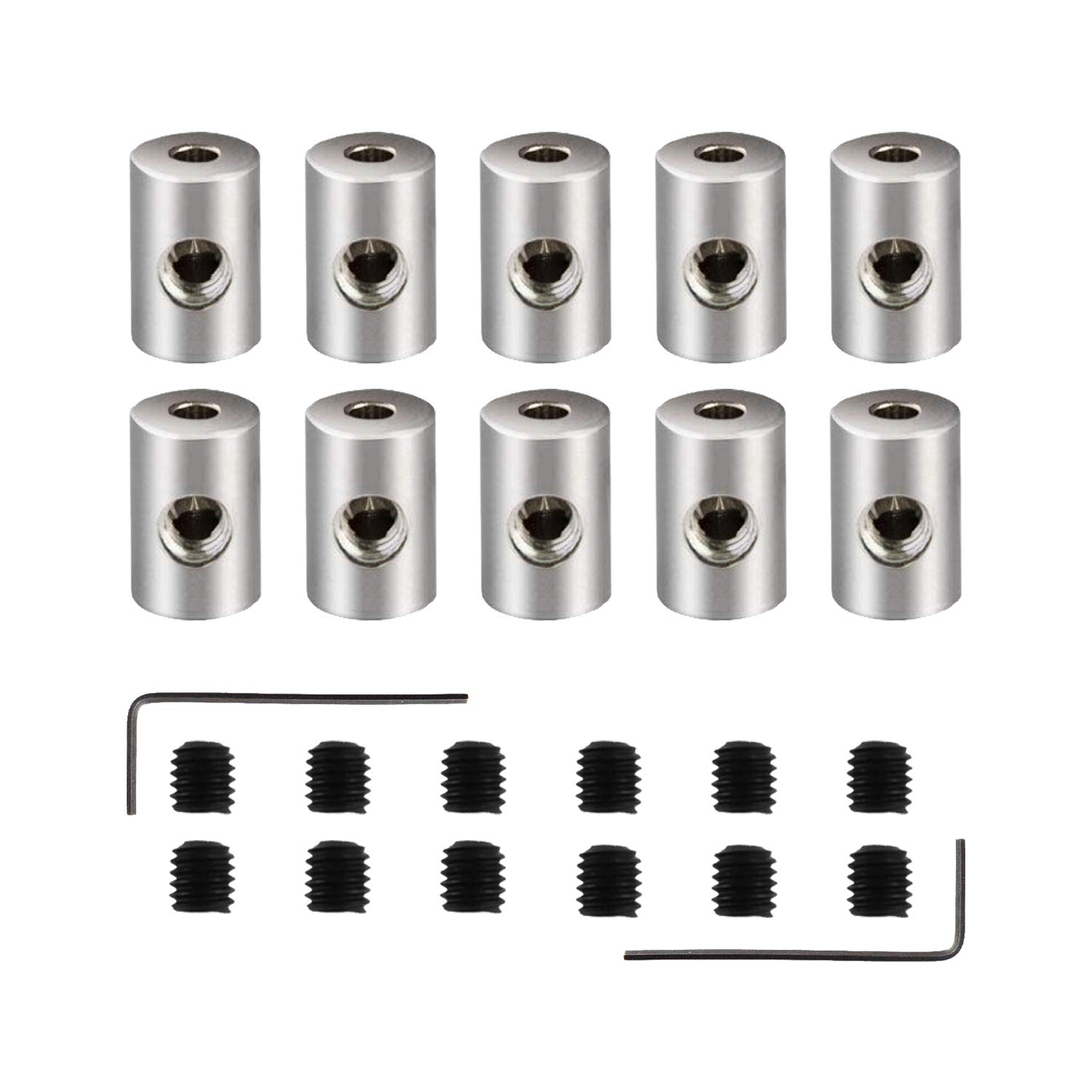 BEADNOVA Pin Locking Backs Pin Locks Backs Locking Pin Back Pin Locking Clasp for Insignia Name Tag Landyards Badge (10pcs, Allen Wrench Included)