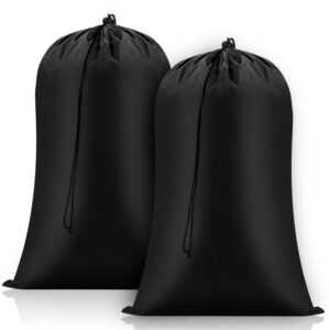 heavy duty laundry bags extra large dirty clothes travel bag 28 x 43 inch 2 pack ufmedorm xl washable storage organizer college dorm camp tear resistant big hamper basket replacement liner black