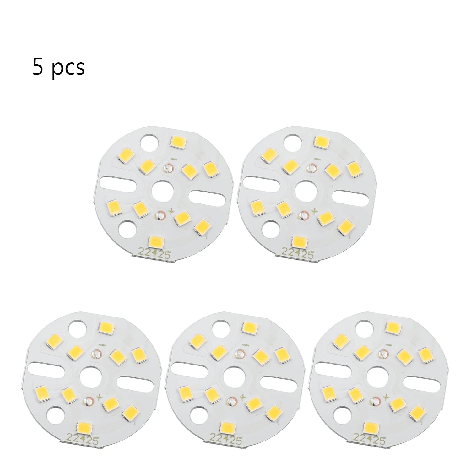 Othmro 5Pcs 1.22in Dia LED Chip Bulb Super Bright High Power 15-17V 3000K 2835 Aluminum LED Bulb Surface Mounted Device Light Beads Floodlight for Camper Light Bulb Home Reading Light Marine Lamps