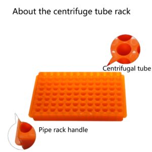 KINNOSE Tube Rack Double Panel 96-Well Polypropylene PCR Centrifuge Tube Holder for Microcentrifuge Tubes 0.2/0.5/1.5/1.8/2.0ml 3Pcs