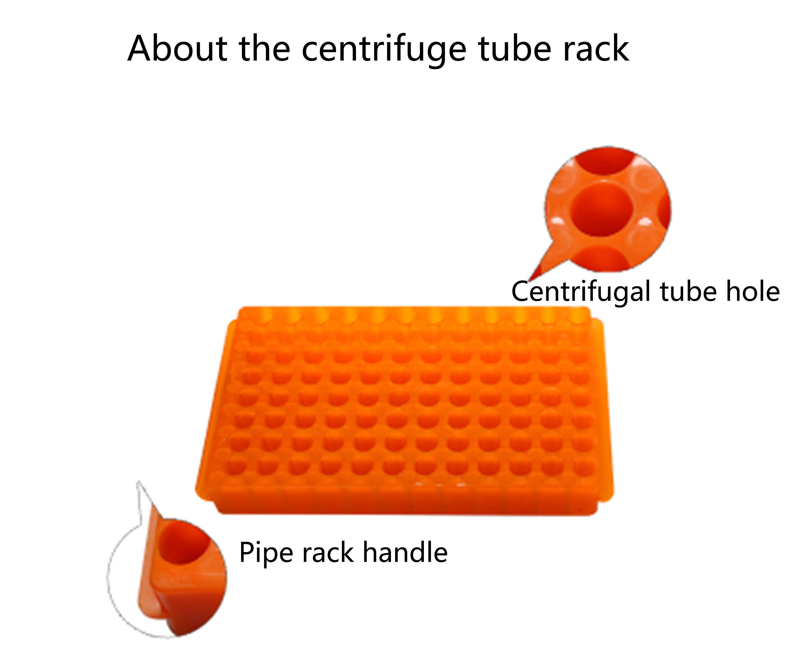 KINNOSE Tube Rack Double Panel 96-Well Polypropylene PCR Centrifuge Tube Holder for Microcentrifuge Tubes 0.2/0.5/1.5/1.8/2.0ml 3Pcs