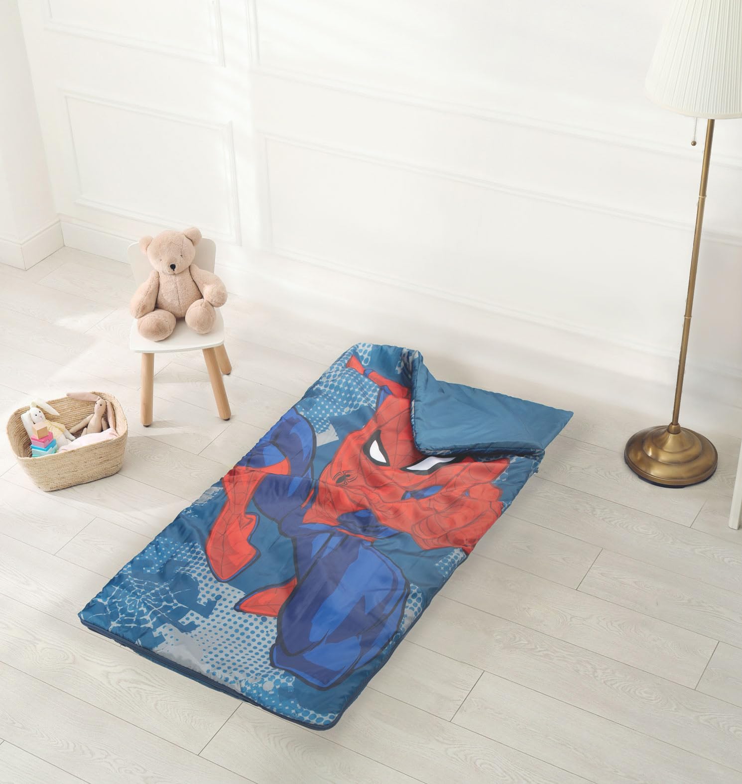 Jay Franco Marvel Spiderman Spidey Dots Slumber Sack - Cozy & Warm Kids Lightweight Slumber Bag/Sleeping Bag