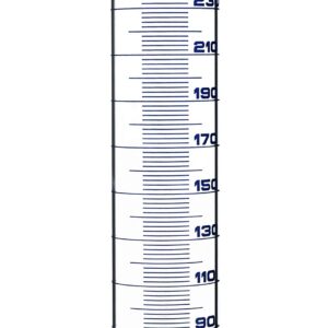 EISCO Graduated Cylinder, 250ml - Class A Tolerance ±1.00ml - Round Base - Blue Graduations - Borosilicate 3.3 Glass