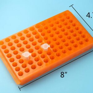 KINNOSE Tube Rack Double Panel 96-Well Polypropylene PCR Centrifuge Tube Holder for Microcentrifuge Tubes 0.2/0.5/1.5/1.8/2.0ml 3Pcs