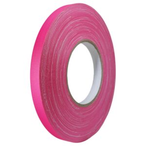 t.r.u. cgt-80f superior performance fluorescent gaffers/spike tape laminated with rubber adhesive.60 yards. (fluorescent pink, 1/2 in.)