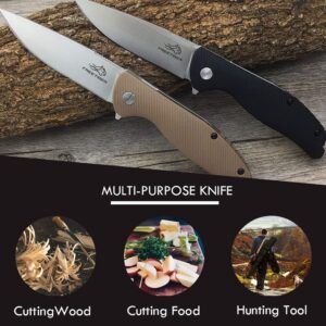 FreeTiger FT801 Folding Pocket Knife Sand-Finished Stainless Steel Blade Liner-lock System Hunting Survival Tactical EDC Cheap Pocket Knife