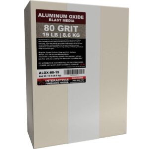 #80 aluminum oxide - 19 lbs - medium sand blasting abrasive media for blasting cabinet and blasting guns.