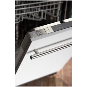 ZLINE 18 in. Top Control Dishwasher in Stainless Steel with Stainless Steel Tub and Traditional Style Handle