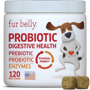 probiotics for dogs - hot spot remedy for dogs + prebiotic - dog allergy chews - improve digestion & upset tummy, relieve gas & diarrhea, dog probiotics and digestive enzymes, 120 dog probiotic chews