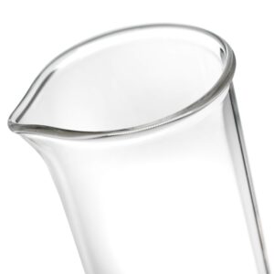 EISCO 100mL Glass Graduated Cylinder - Borosilicate - ASTM Class B - Hexagonal Base - White Single Scale