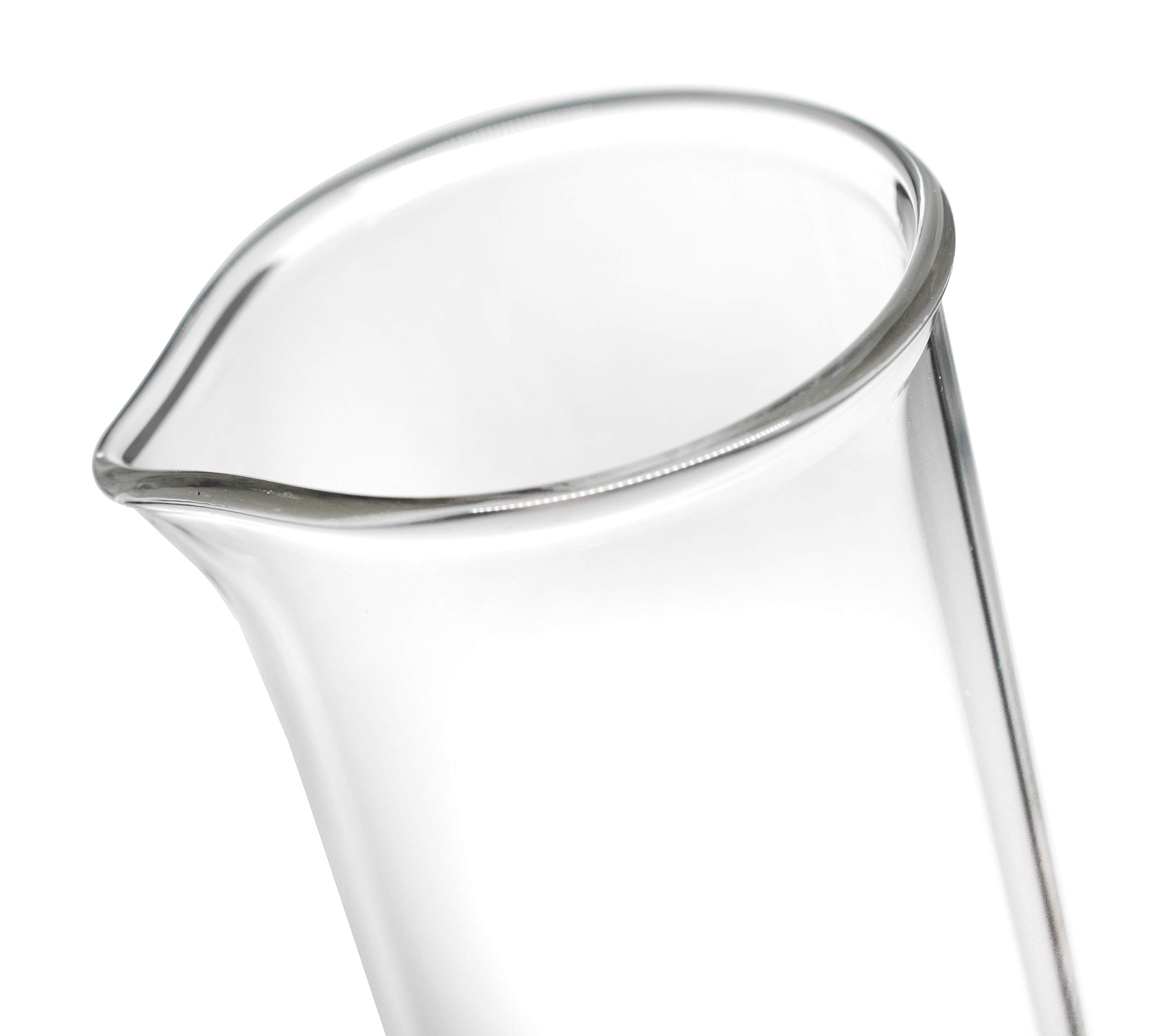 EISCO 100mL Glass Graduated Cylinder - Borosilicate - ASTM Class B - Hexagonal Base - White Single Scale