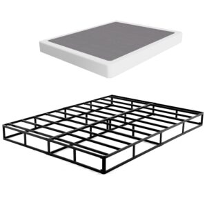 noah megatron 7 inch box spring queen, low profile metal boxsprings/mattress foundation/bunkie board - 3000lbs strong steel structure/easy assembly (queen)