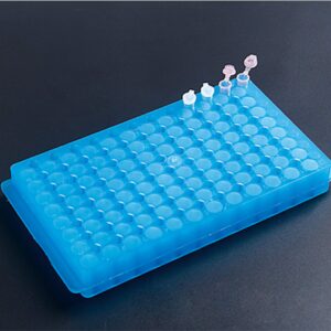 KINNOSE Tube Rack Double Panel 96-Well Polypropylene PCR Centrifuge Tube Holder for Microcentrifuge Tubes 0.2/0.5/1.5/1.8/2.0ml 3Pcs