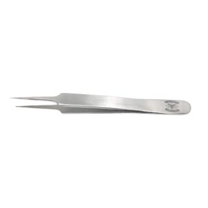 Scientific Labwares High Precision Stainless Steel Lab Tweezers/Forceps with Straight Tapered Ultra Fine Point