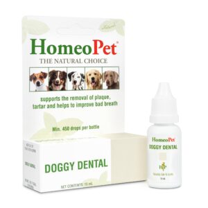 homeopet doggy dental, dental care for dogs, 15 milliliters