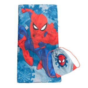 jay franco marvel spiderman spidey dots slumber sack - cozy & warm kids lightweight slumber bag/sleeping bag