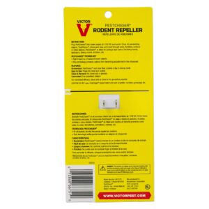 Victor M751PS 1 Unit Pestchaser Rodent Repellent w/Nightlight & Extra Outlet,White