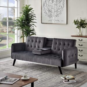 us pride furniture sofabed, sleeper, grey