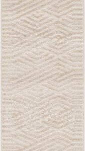 Unique Loom Sabrina Soto Outdoor Collection Modern, Vibrant, Carved Area Rug, 2 ft x 6 ft, Beige