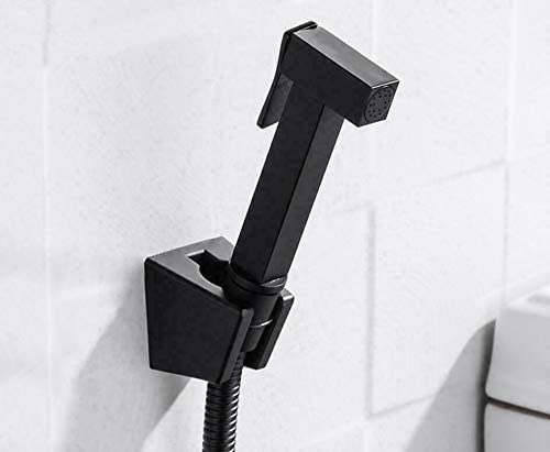 Matte Black Brass Hand Held Toilet Bidet Sprayer Head Bathroom Shower Bidet Taps Spray Toilet Cleaning Faucet Shattaf