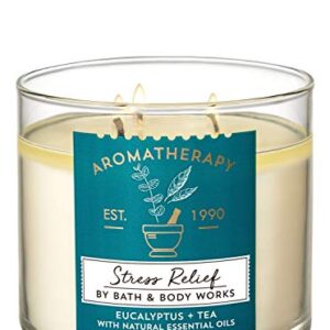 Bath and Body Works Aromatherapy Stress Relief - Eucalyptus Tea 3-Wick Candle (2019 Edition)