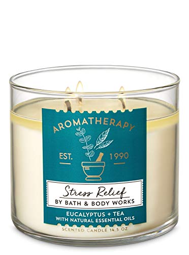 Bath and Body Works Aromatherapy Stress Relief - Eucalyptus Tea 3-Wick Candle (2019 Edition)