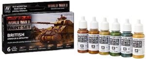 model color set: wwii british armour & infantry (6)