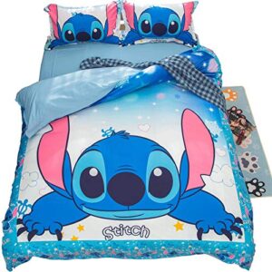 paixide printed cartoon duvet cover 3d bedding sets for kids with 3 pieces 1 duvet cover 2 pillowcases, queen