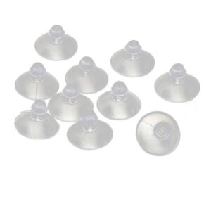 bnafes 18mm/0.7" furniture desk glass transparent anti-collision suction cups sucker hanger pads for glass plastic without hooks, pack of 10