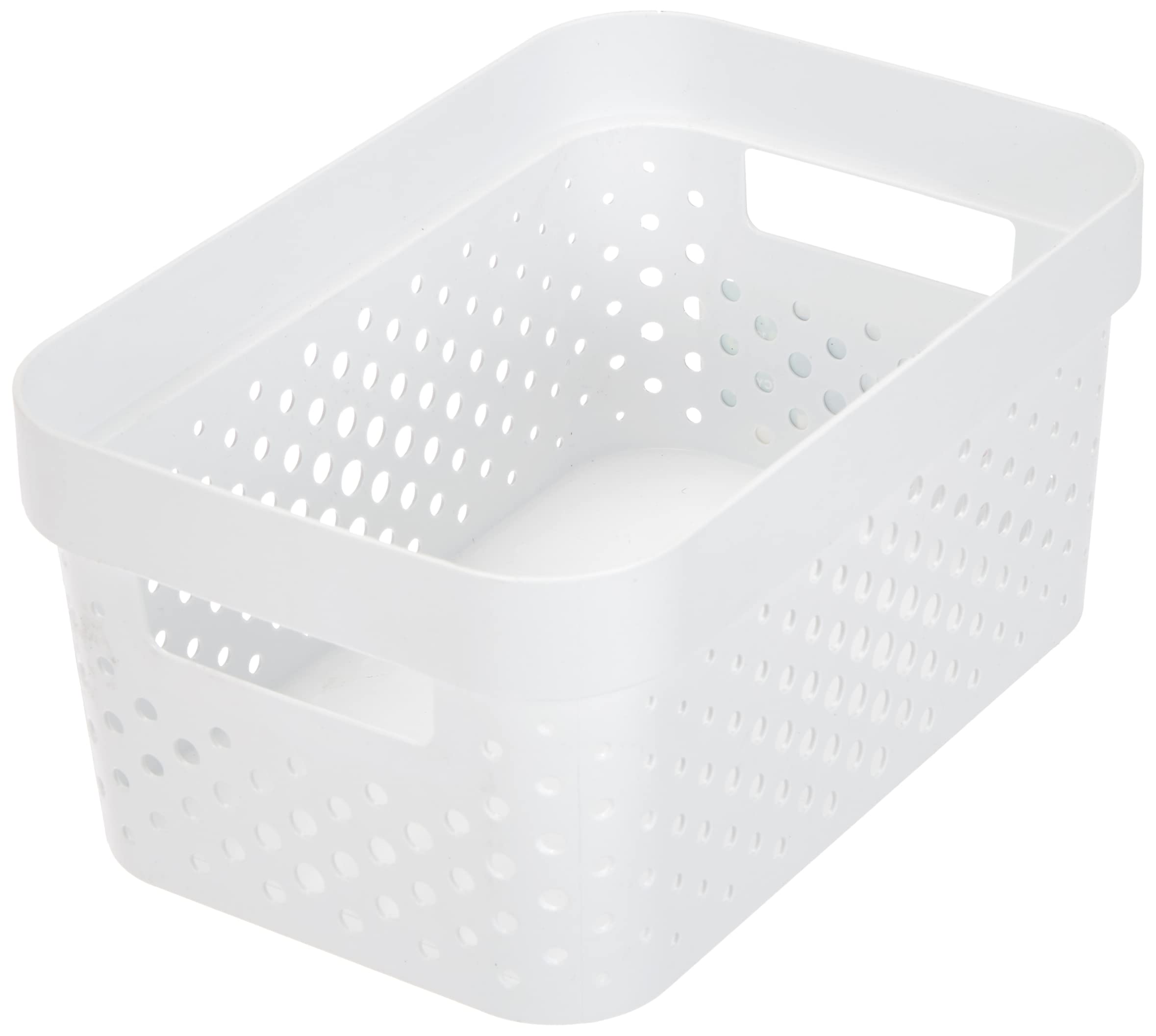 Curver Infinity Tray 4.5 L Dots Recycled Plastic Pink Crates, white, S