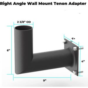 CHIUER 90° Perpendicular Tenon Adapter Square Pole Wall Mount Bracket For Slip Fitter Area Light (Wall Mounted to Slip Fit Mount 2 3/8inch 90 degree Angle) Parking Lot Light