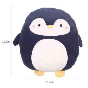 ARELUX Penguin Plush Cuddle Pillow Cute Penguin Stuffed Animal Plush Toy Penguin Plushies Room Decor Festival Penguin Accompany Christmas Birthday Gifts for Kids Boys Girls 16inch