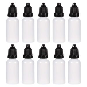 uxcell plastic dropper bottles, 15ml/0.5 oz empty squeezable dropper bottle with cap, black, pack of 20