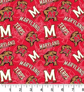 sykel entrprises university of maryland cotton fabric with new tone on tone design newest pattern