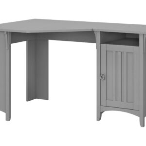 Bush Furniture Salinas 55 Inch W Corner Desk with Storage Cabinet, Cape Cod Gray (SAD155CG-03)