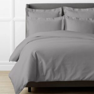 kotton culture 1000 thread count duvet cover 1 piece duvet set 100% egyptian cotton breathable all season comforter cover with zipper & corner ties soft (silver, oversized king)