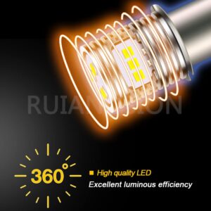 Ruiandsion P13.5S LED Flashlight Bulb Upgrade 18V 19.2V 24V 7-24 Volt P13.5S Base LED Bulbs Replacement for Flashlight Torch Lantern Work Lights,Non-Polarity (Pack of 1)